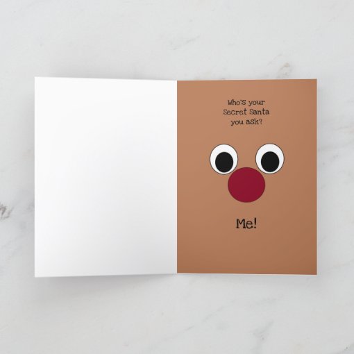 Cute Secret Santa Christmas Card | Zazzle