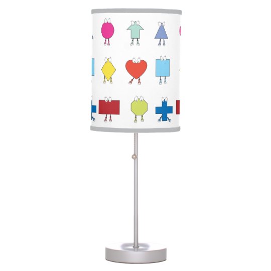 Cute Shape Characters Illustration Design Table Lamp | Zazzle.com