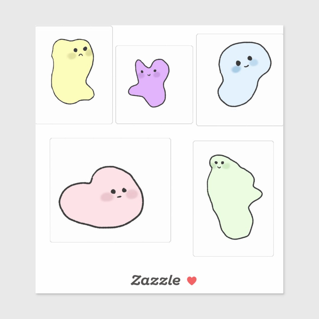 Cute Shapes Sticker | Zazzle