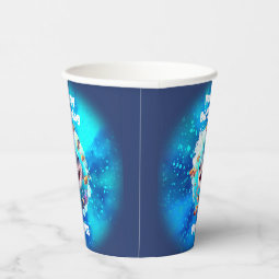 Cute Shark Birthday Personalized Boy Paper Cups | Zazzle