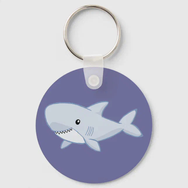 Cute Shark Keychain | Zazzle