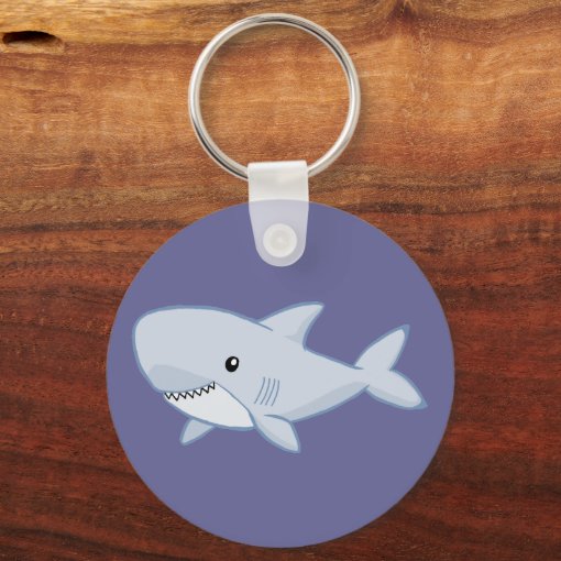 Cute Shark Keychain | Zazzle