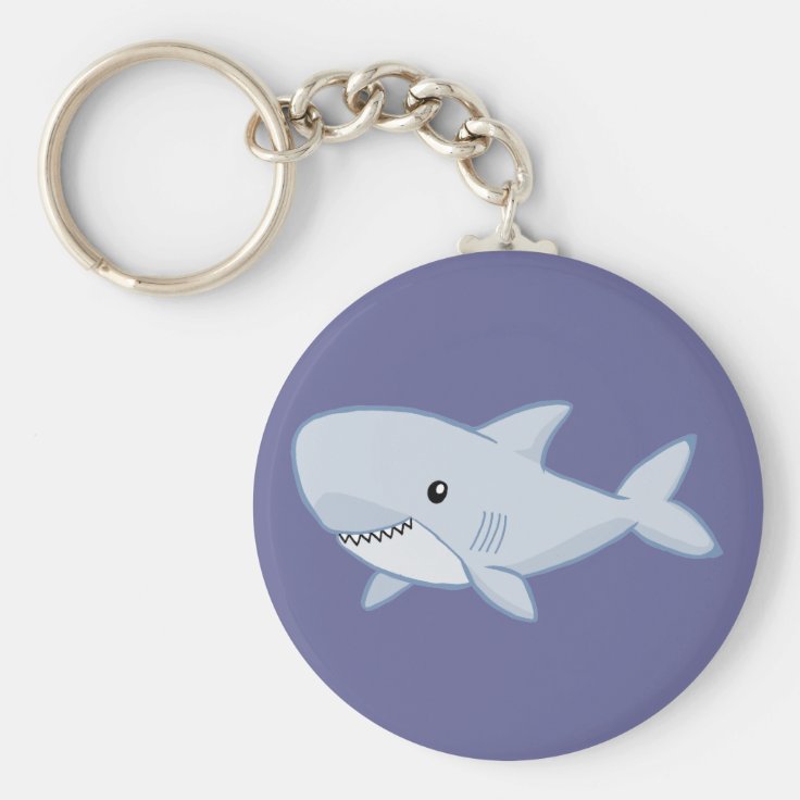 Cute Shark Keychain | Zazzle
