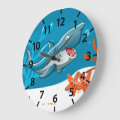 Cute Shark Ocean Aquatic Wall Clock | Zazzle
