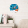 Cute Shark Ocean Aquatic Wall Clock | Zazzle