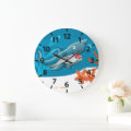 Cute Shark Ocean Aquatic Wall Clock | Zazzle