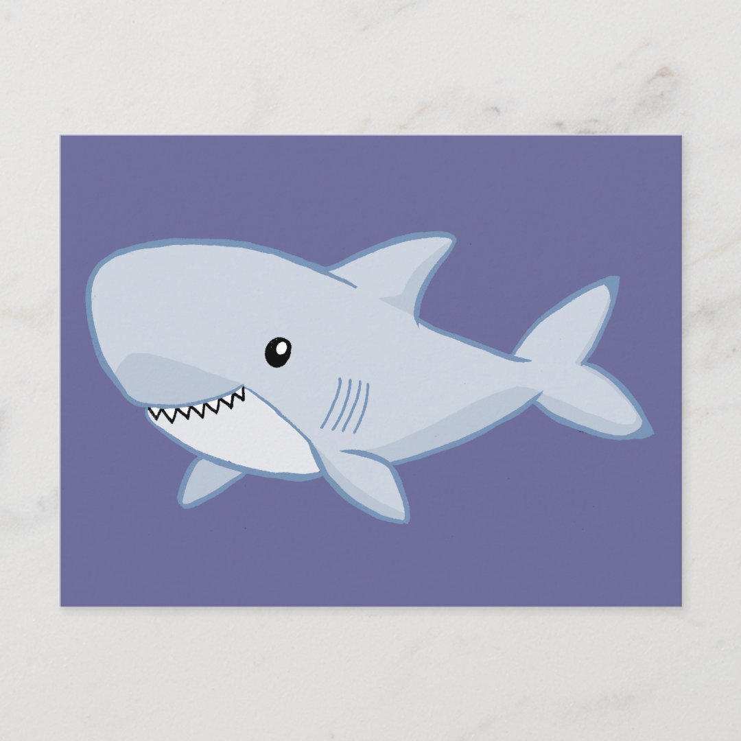 Cute Shark Postcard | Zazzle