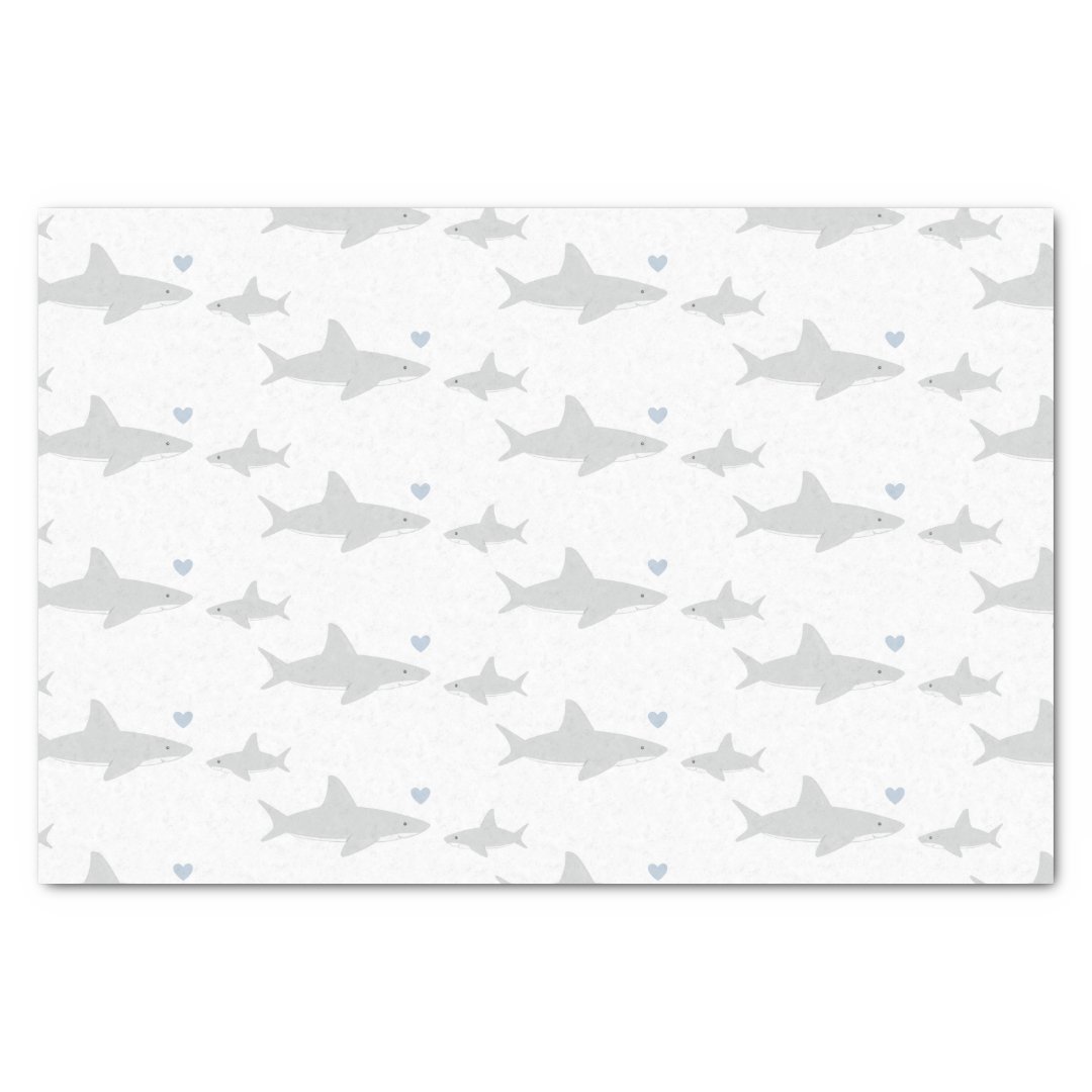 Cute Sharks | Baby Shower Tissue Paper | Zazzle