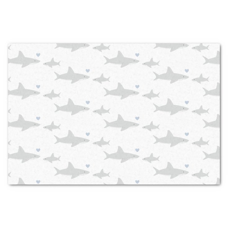 Cute Sharks | Baby Shower Tissue Paper | Zazzle