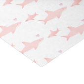Cute Sharks Pink White | Baby Shower Tissue Paper | Zazzle