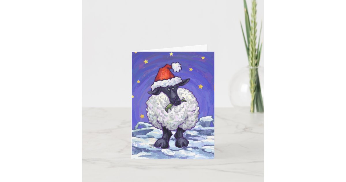 Cute Sheep Holiday Card | Zazzle