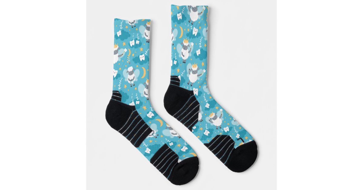 Cute Sheep Tooth Fairy Dentist Hygienist Socks | Zazzle