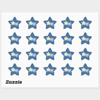 Cute Shooting Star Comet Star Sticker | Zazzle