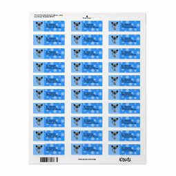 Cute Siamese Cat Blue Return Address Label | Zazzle