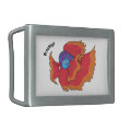 Cute Siamese fighting fish betta cartoon Belt Buckle | Zazzle