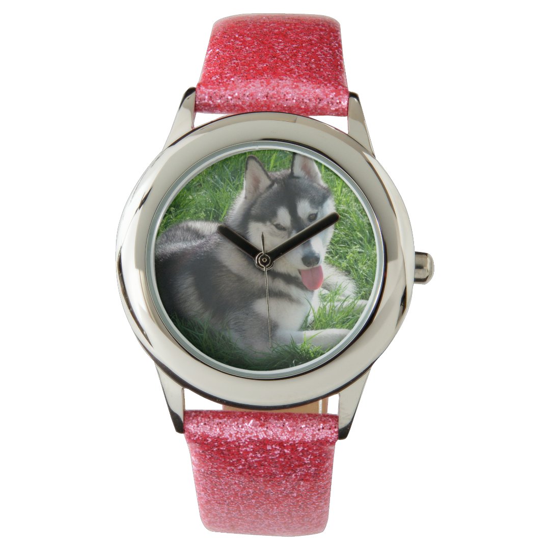 Cute Siberian Husky Watch | Zazzle