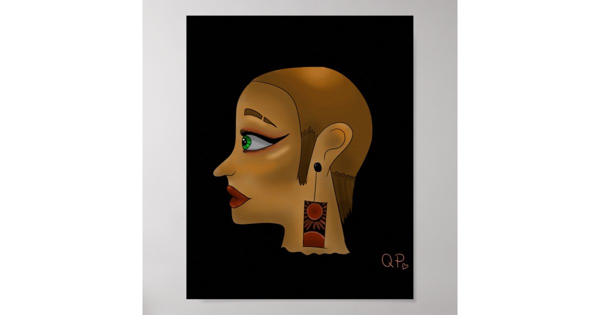 Cute Side Profile Poster | Zazzle