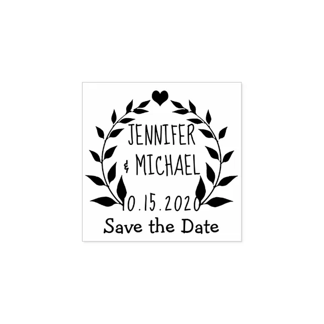 Cute Simple Save the Date Stamp | Zazzle