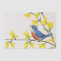 Cute Singing Blue Bird Tree Branch Tissue Paper | Zazzle