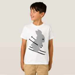 cute ski bunny snow skiing T-Shirt | Zazzle