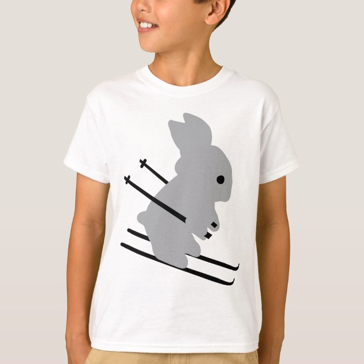 cute ski bunny snow skiing T-Shirt | Zazzle
