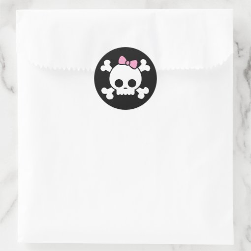 Cute Skull Girl Sticker | Zazzle