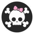Cute Skull Girl Sticker | Zazzle