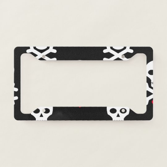 Cute Skull License Plate Frame | Zazzle.com