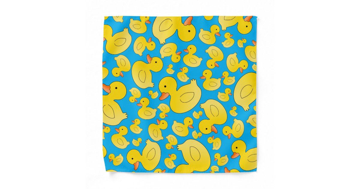 Cute sky blue rubber ducks bandana | Zazzle