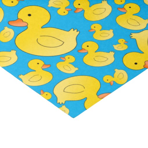 Cute sky blue rubber ducks tissue paper | Zazzle