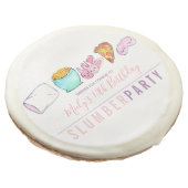 Cute sleep over birthday party cookies | Zazzle