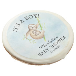Cute Sloth Baby Shower Favor Sugar Cookie | Zazzle