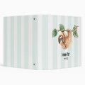 Cute Sloth Hanging Upside Down Watercolor 3 Ring Binder | Zazzle