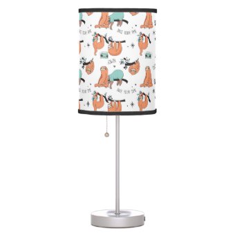 Cute Sloth Pattern Table Lamp | Zazzle