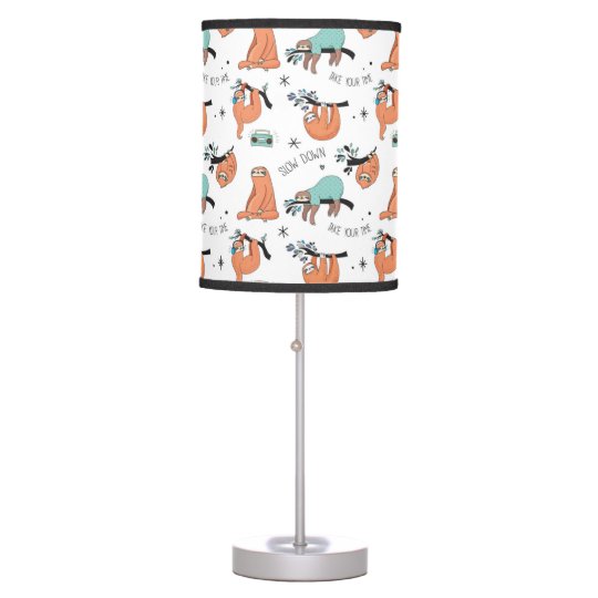 Cute Sloth Pattern Table Lamp | Zazzle.com