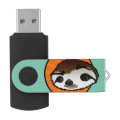 CUTE SLOTH SWIVEL USB FLASH DRIVE | Zazzle