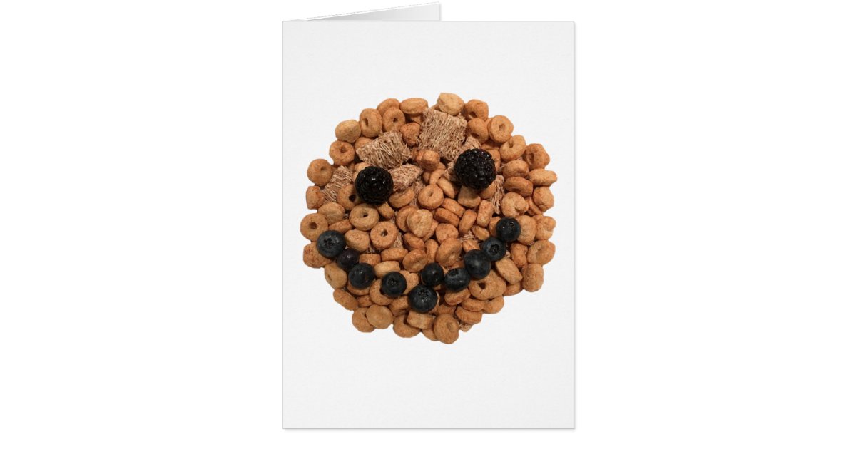 Cute Smiling Fruit and Cereal Face | Zazzle