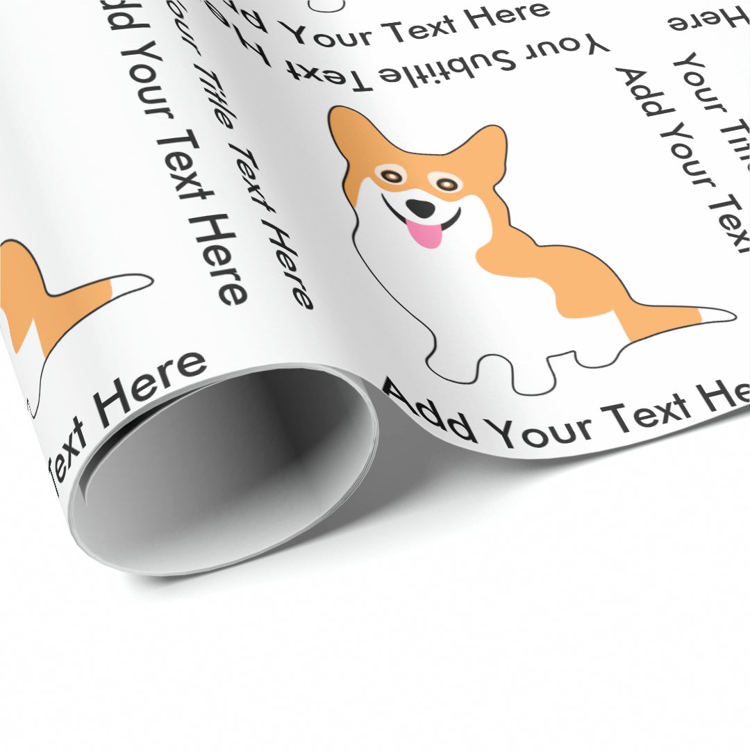 Cute Smiling Pembroke Welsh Corgi Dog Wrapping Paper | Zazzle