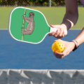 Cute smiling sloth on bamboo cartoon illustration pickleball paddle ...