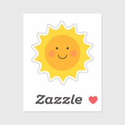 Cute smiling sun Sticker | Zazzle