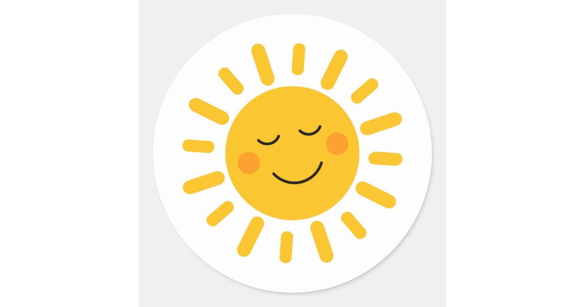 Cute smiling sun Sticker | Zazzle