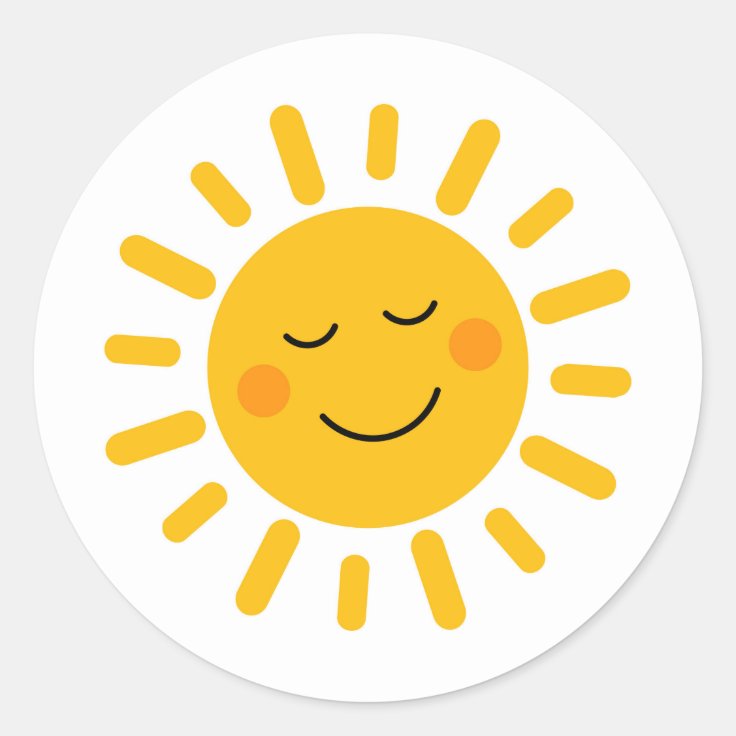 Cute smiling sun Sticker | Zazzle