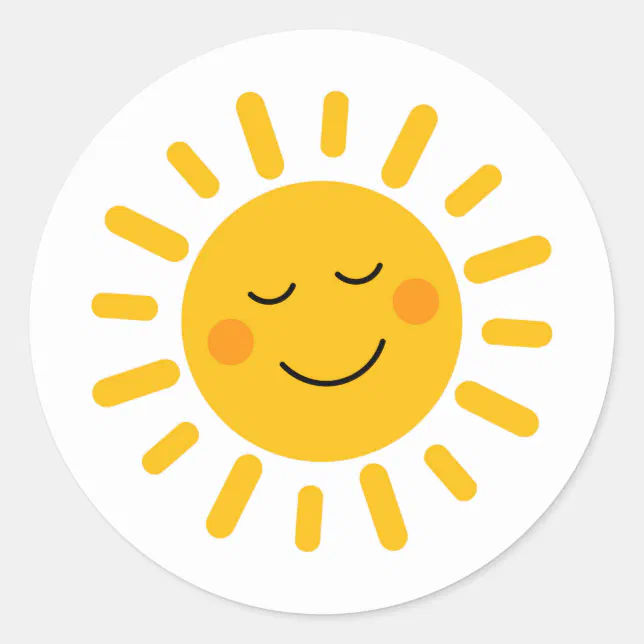 Cute smiling sun Sticker | Zazzle