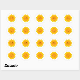 Cute smiling sun Sticker | Zazzle