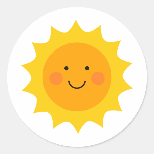 Cute smiling sun Sticker | Zazzle