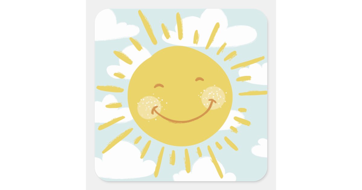 Cute Smiling Sun Stickers | Zazzle