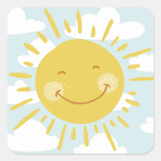 Cute Smiling Sun Stickers | Zazzle