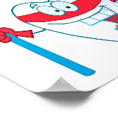 Cute Smiling Superhero Tooth With Toothbrush Poster | Zazzle