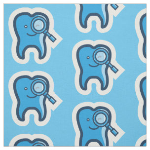 Cute Dental Pattern Fabric | Zazzle