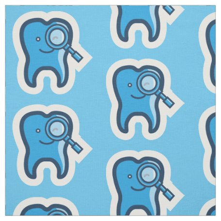 Cute Dental Pattern Fabric | Zazzle